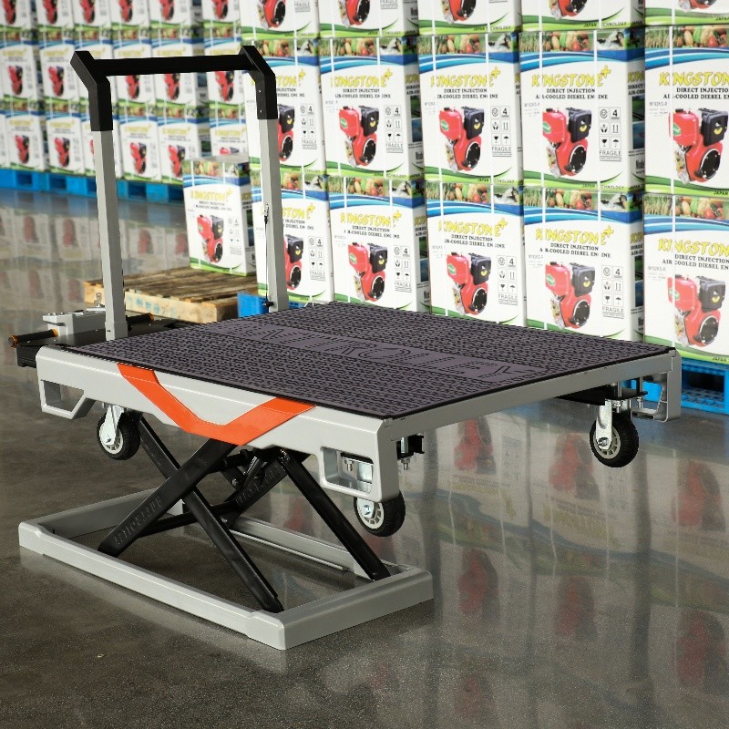 Electric Cargo Platform Hydraulic Lifting Trolley 500kg Battery Operated